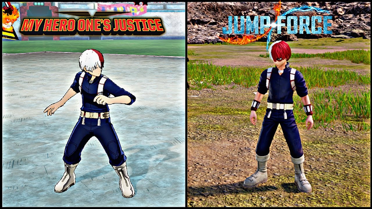 Todoroki in Jump Force vs One's Justice Comparison - YouTube