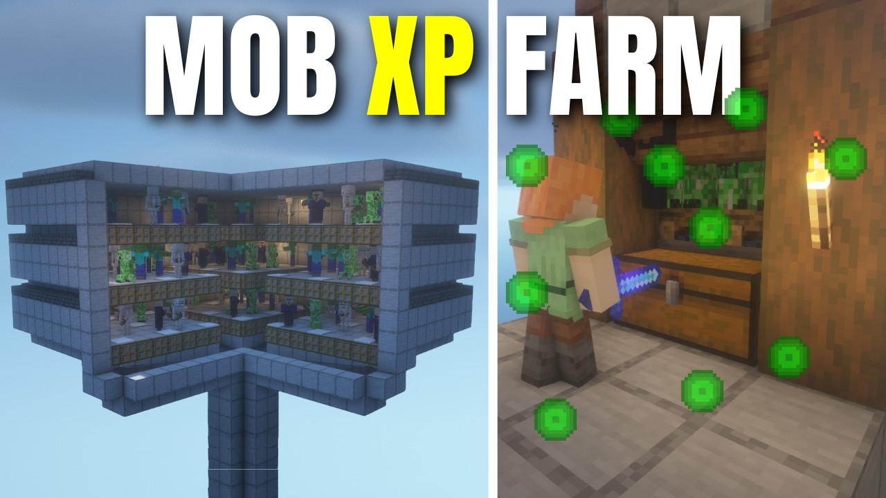 EASY All Mob XP Farm in Minecraft 1 21 Tutorial - YouTube