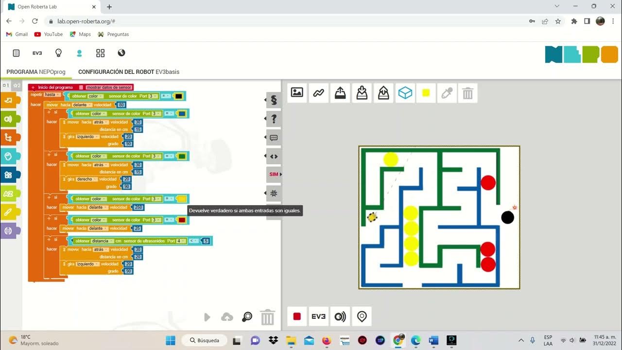 Solución Laberinto Open Roberta Lab - YouTube