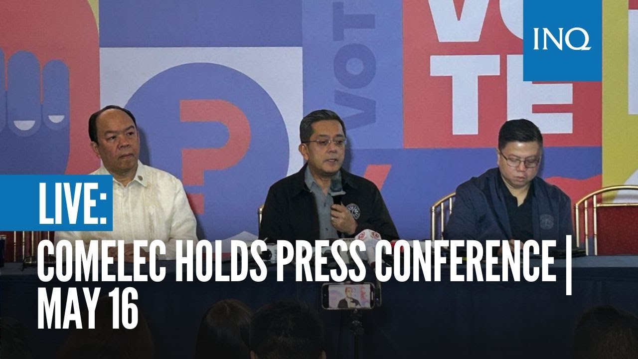 LIVE: Comelec holds press conference | May 16 - YouTube