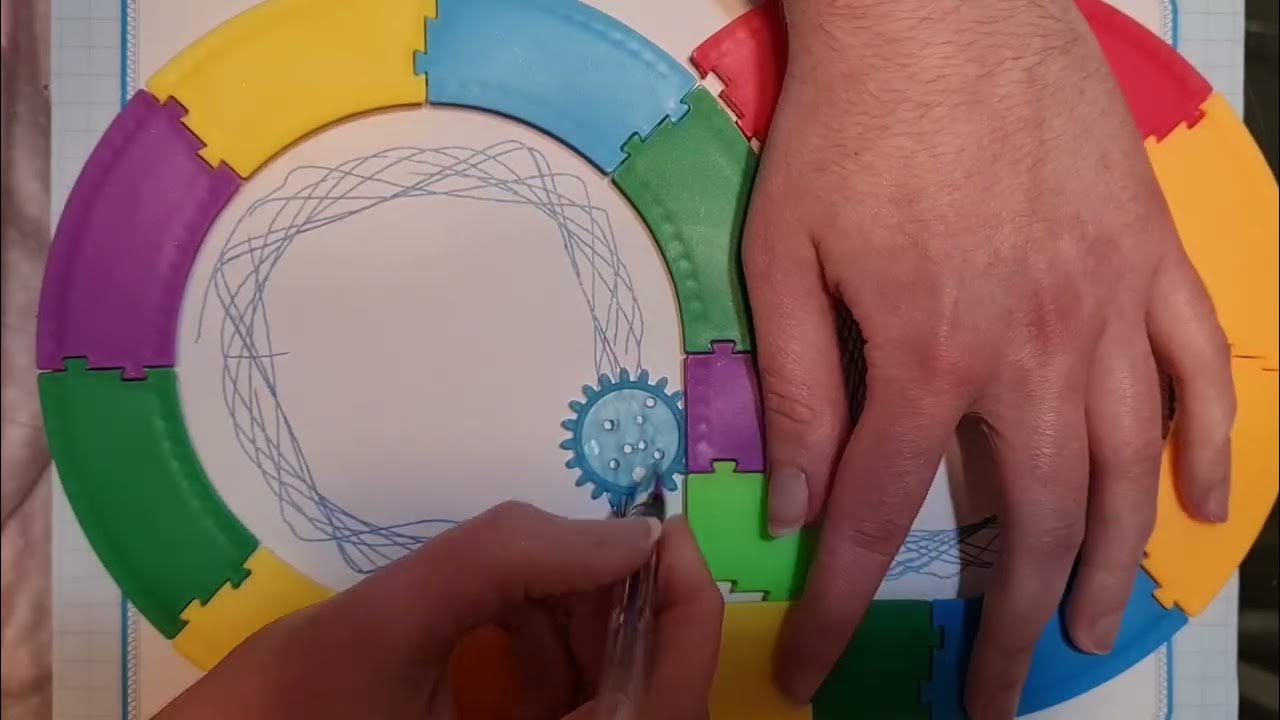 Multi gear complex joint spirograph, 4 gears combined for order and chaos - YouTube