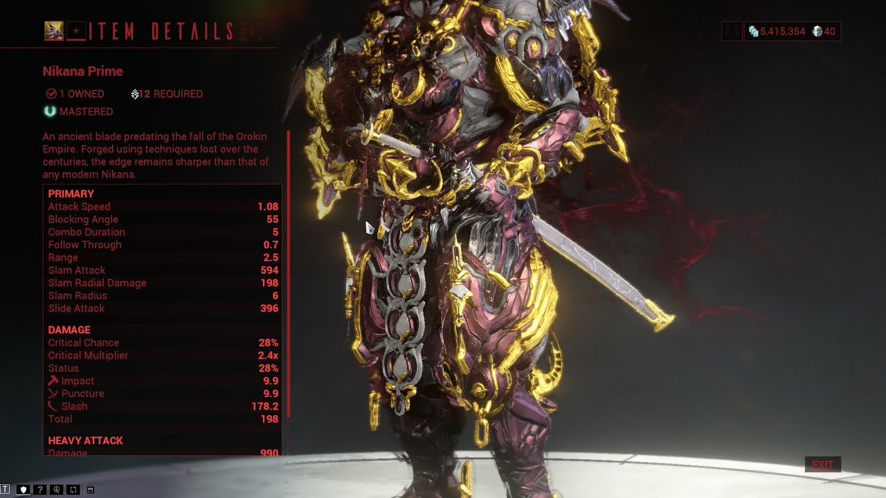 Warframe Nikana Prime Riven 2023... - YouTube