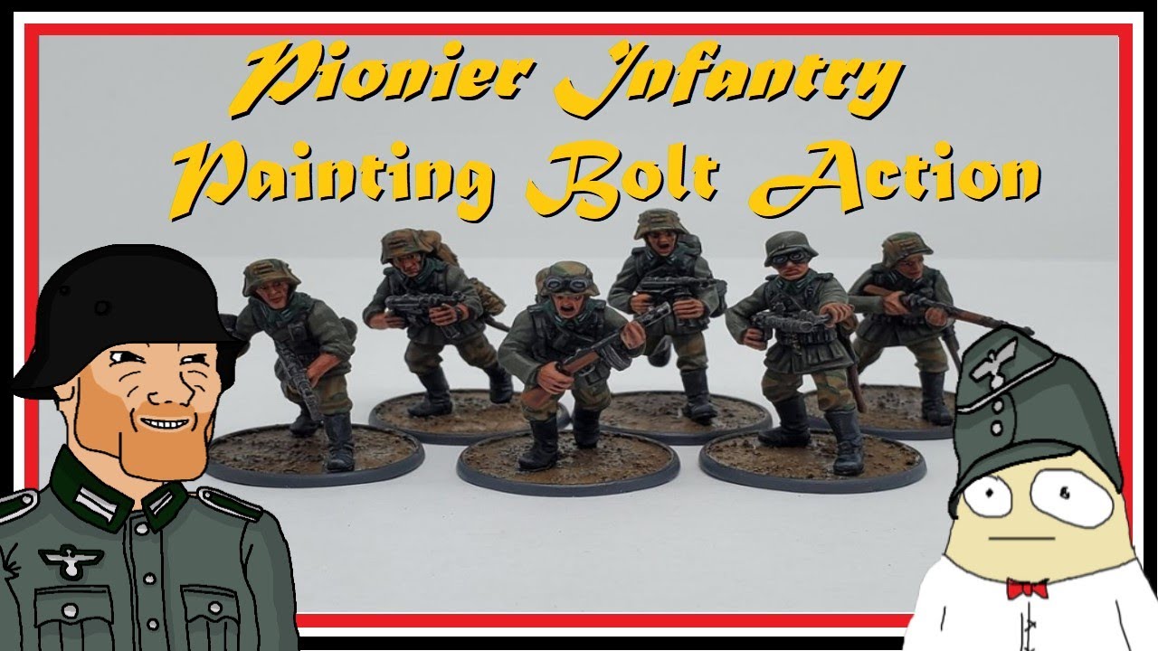 Painting Bolt Action German Pionier Infantry - YouTube