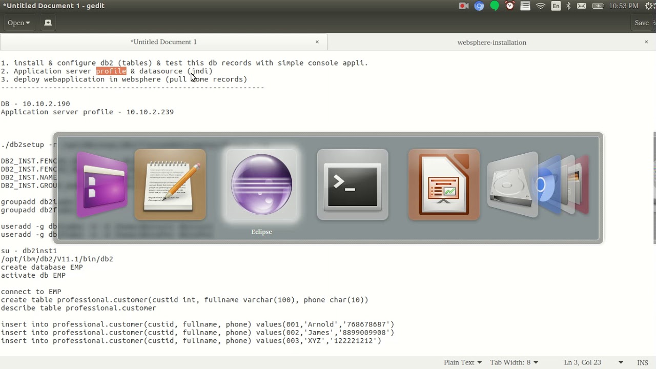 Websphere 8 5 5 Datasource Jndi Creation Db2 Installation And Test With Web Application Youtube