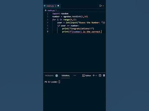 Python - Guessing Game #Shorts - YouTube