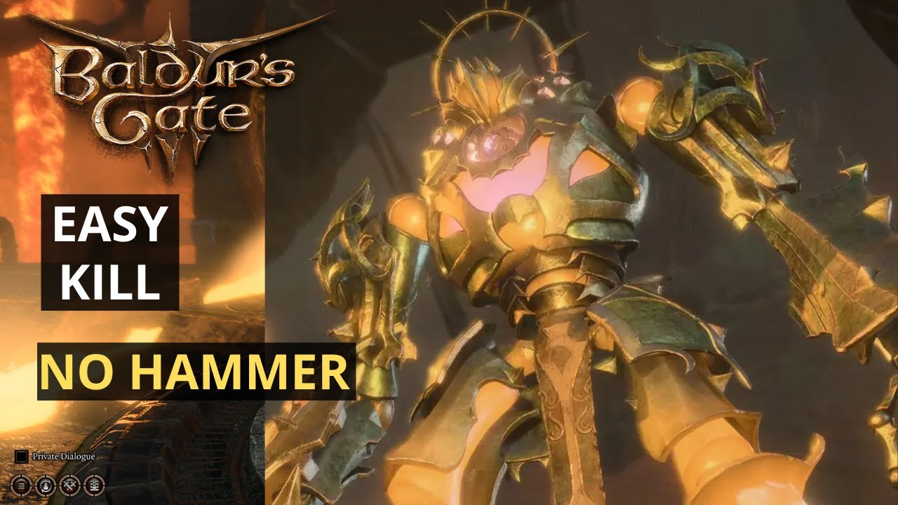 Baldur's Gate 3 Adamantine Forge Boss Grym Easy Kill ( No Hammer ...