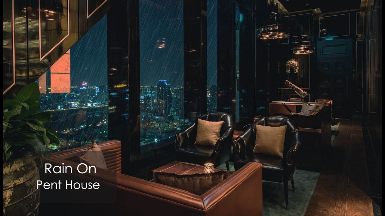 Rain Sounds For Sleeping EP.279💤 - Rain On Pent House Sounds Sleep ...