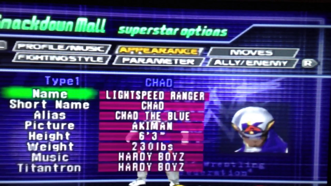 Chad The Blue Lightspeed Ranger WWF No Mercy Formula - YouTube