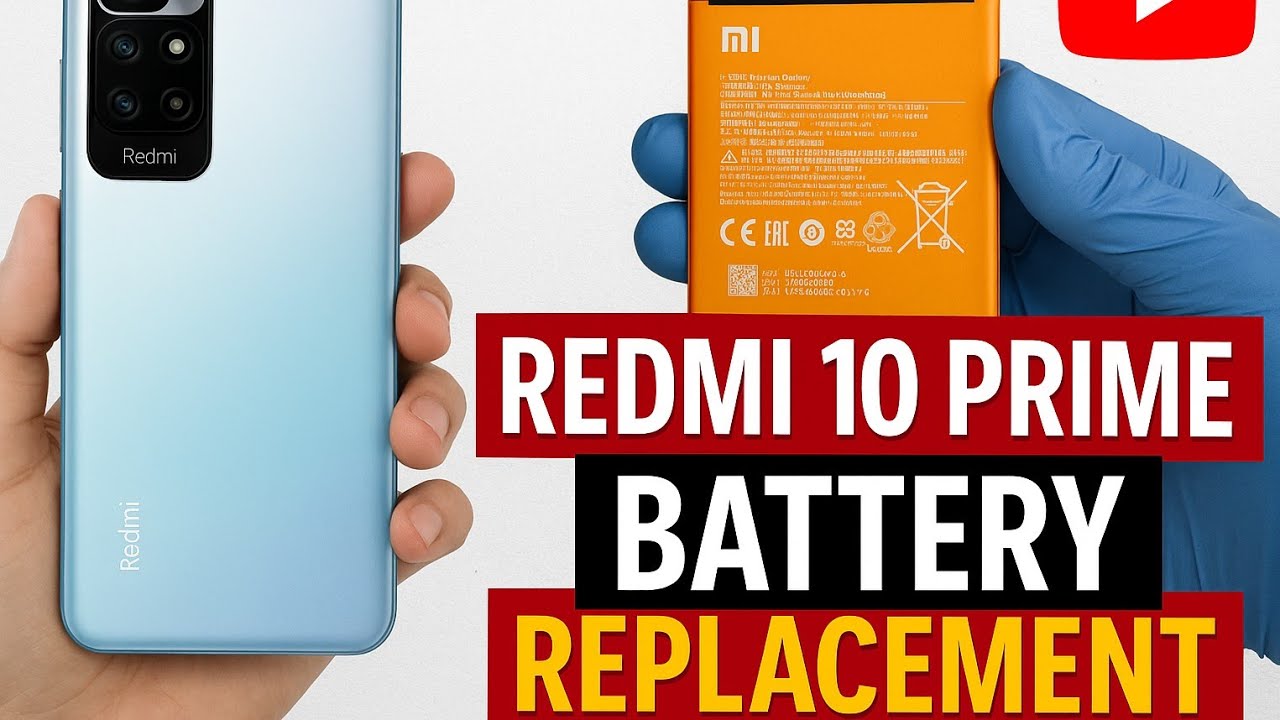 Redmi 10 Prime battery replacement - YouTube