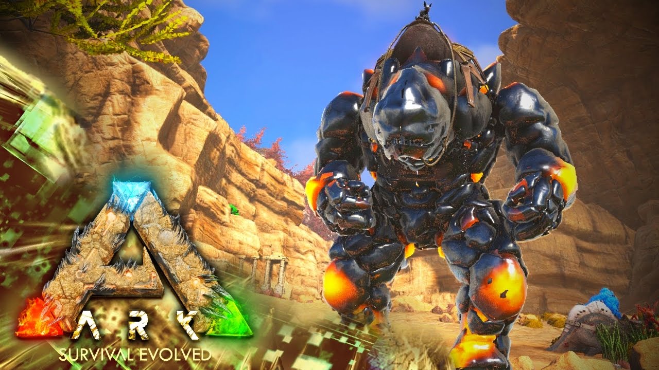 MODDED ARK: Scorched Poop ~ Ep 56 ~ 'EPIC' ROCK ELEMENTAL GOLEM!! - YouTube