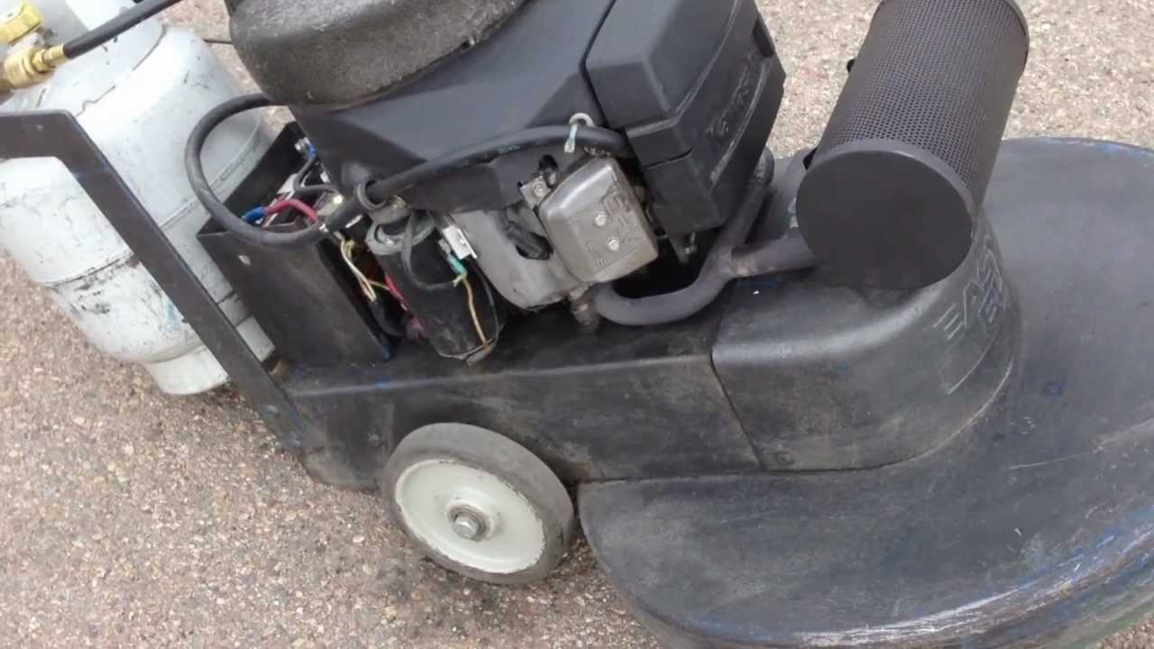 easy buff Propane Buffer TEST Kawasaki engine FH541V 17 HP - YouTube