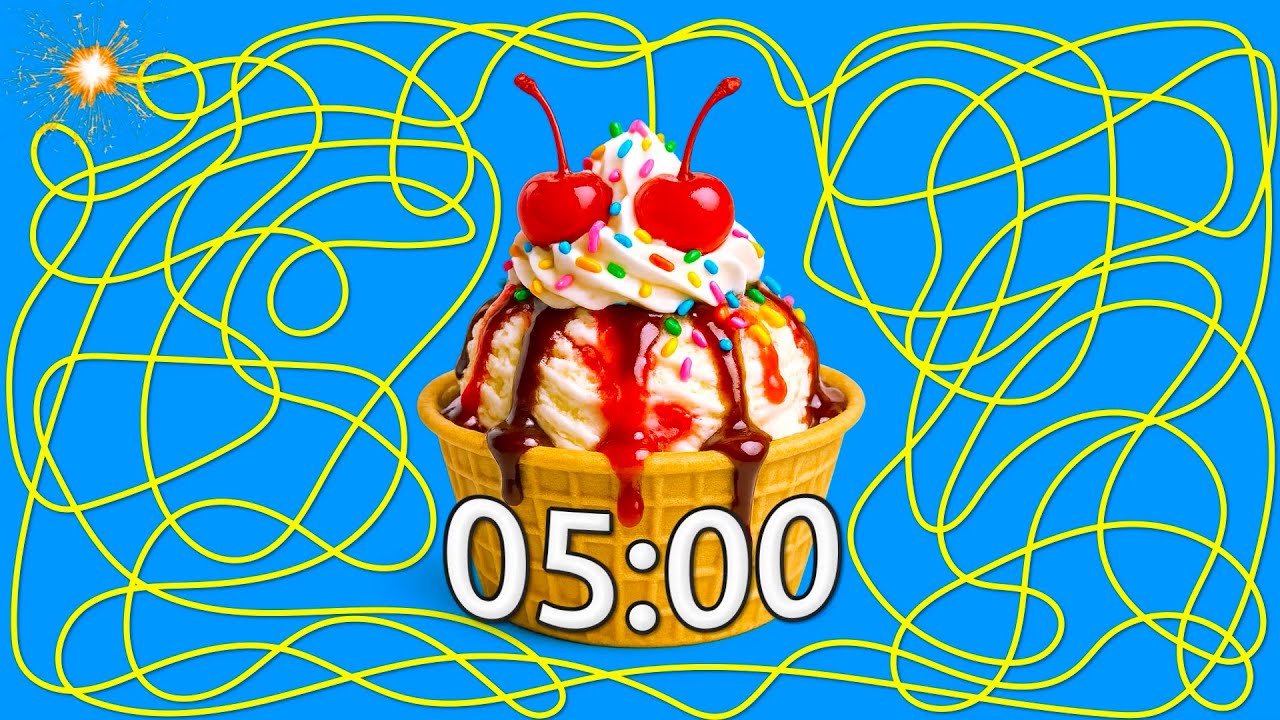 5 Minute Ice Cream Timer 🍦💥 | Sweet... - YouTube