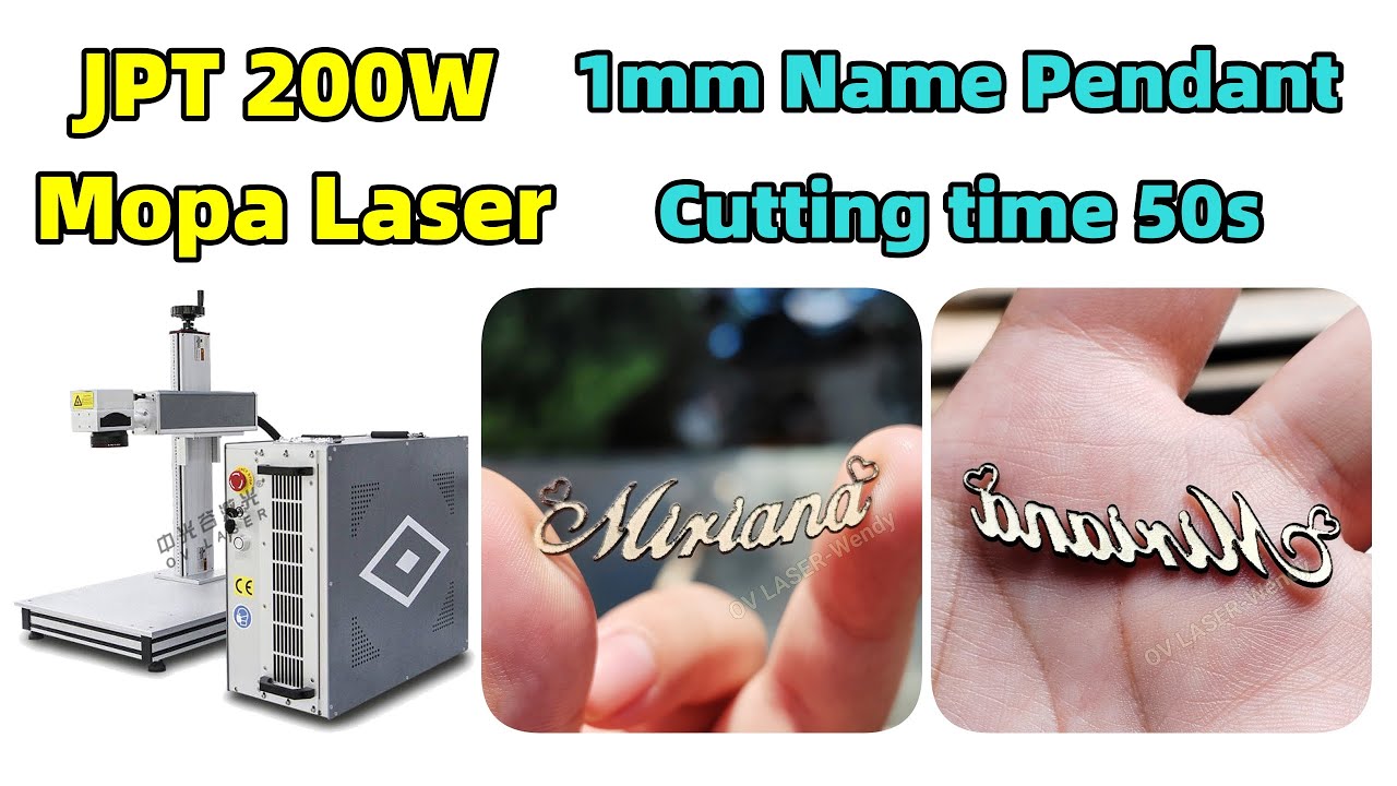 Jewerly laser cutting machine JPT 200W M7 Mopa Laser for gold silver brass quick engraving ...