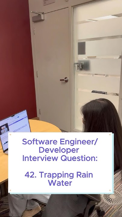 Software Engineer/Developer Interview Question: 42. Trapping Rain Water - YouTube