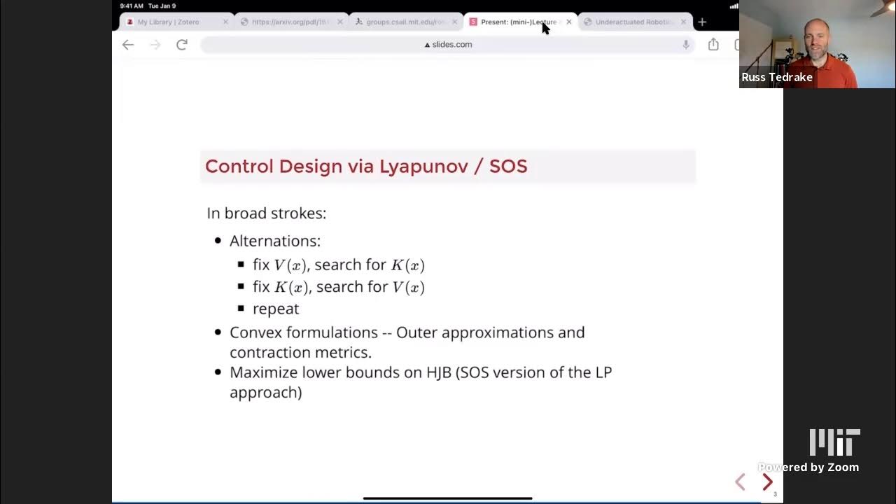 Mini-Lecture 8 (Lyapunov Analysis) | MIT 6.832 (Underactuated Robotics), Spring 2021 - YouTube