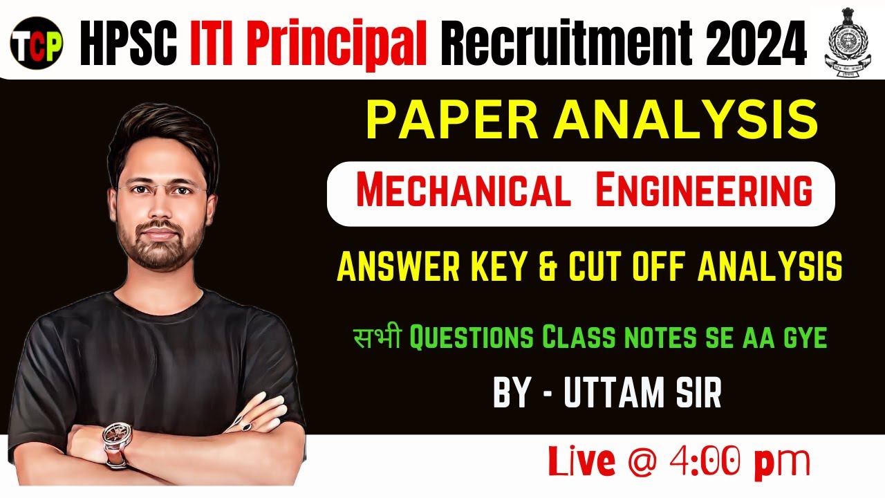 HPSC ITI PRINCIPAL PAPER ANALYSIS | HPSC PRINCIPAL PAPER SOLUTIONS ...