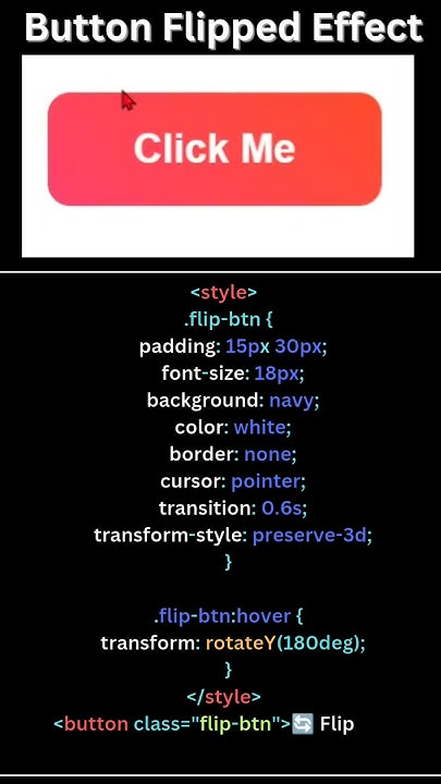 Crazy Flip Button Effect! 🤯 Click to See the Magic! #Shorts - YouTube