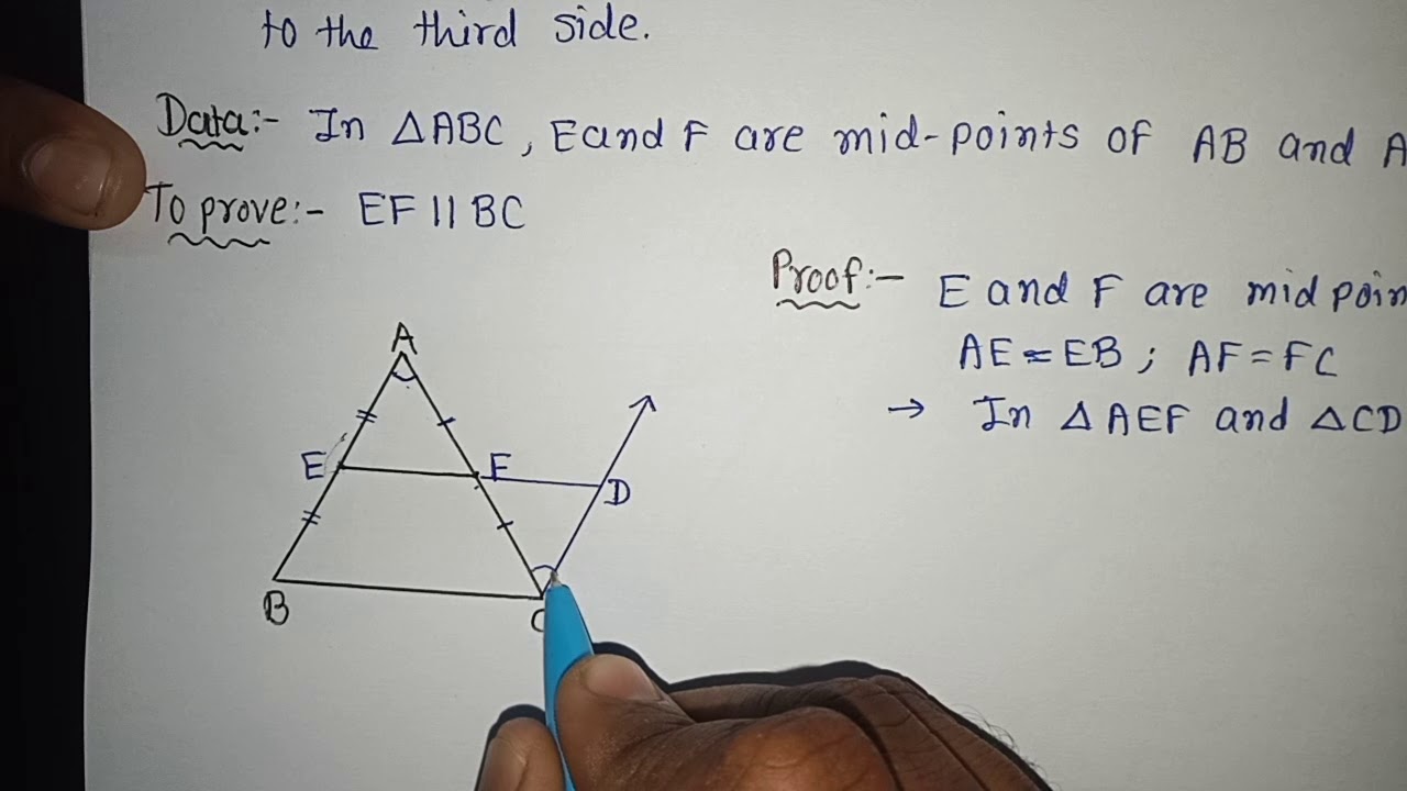 Mid point Theorem Std 9 Eng Med - YouTube