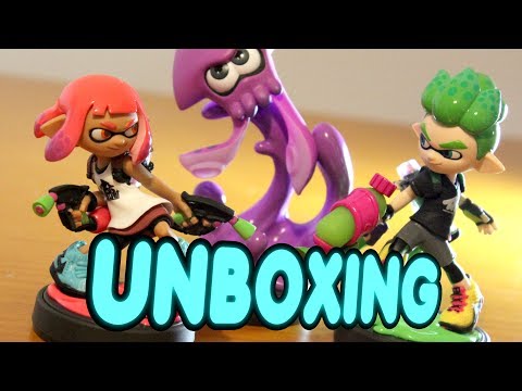 UNBOXING AMIIBO SPLATOON 2 - Inkling chico, chica y calamar | ESPAÑOL ...