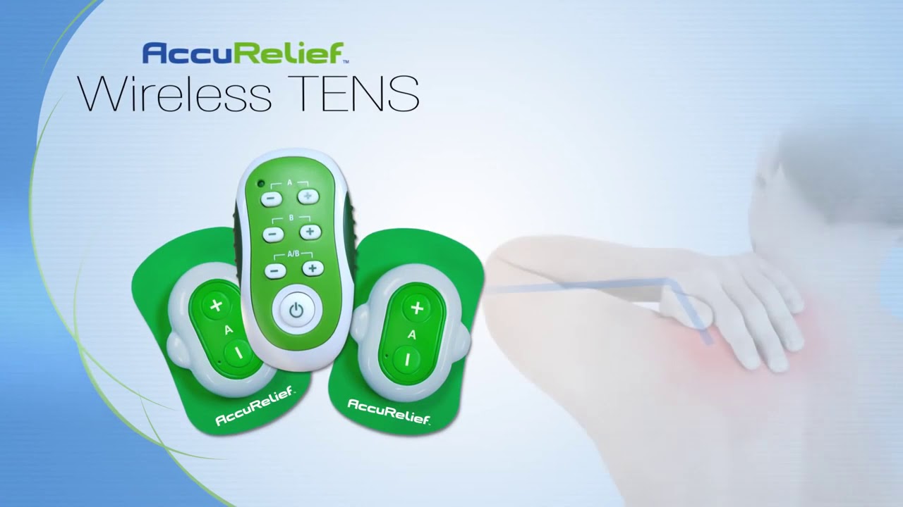 AccuRelief™ Wireless Remote Control TENS Pain Relief System - YouTube