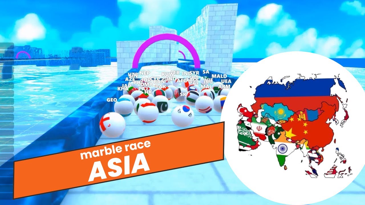 Marble Race: 40 Asian Countries Battle in a Thrilling Formula 1 Circuit ...
