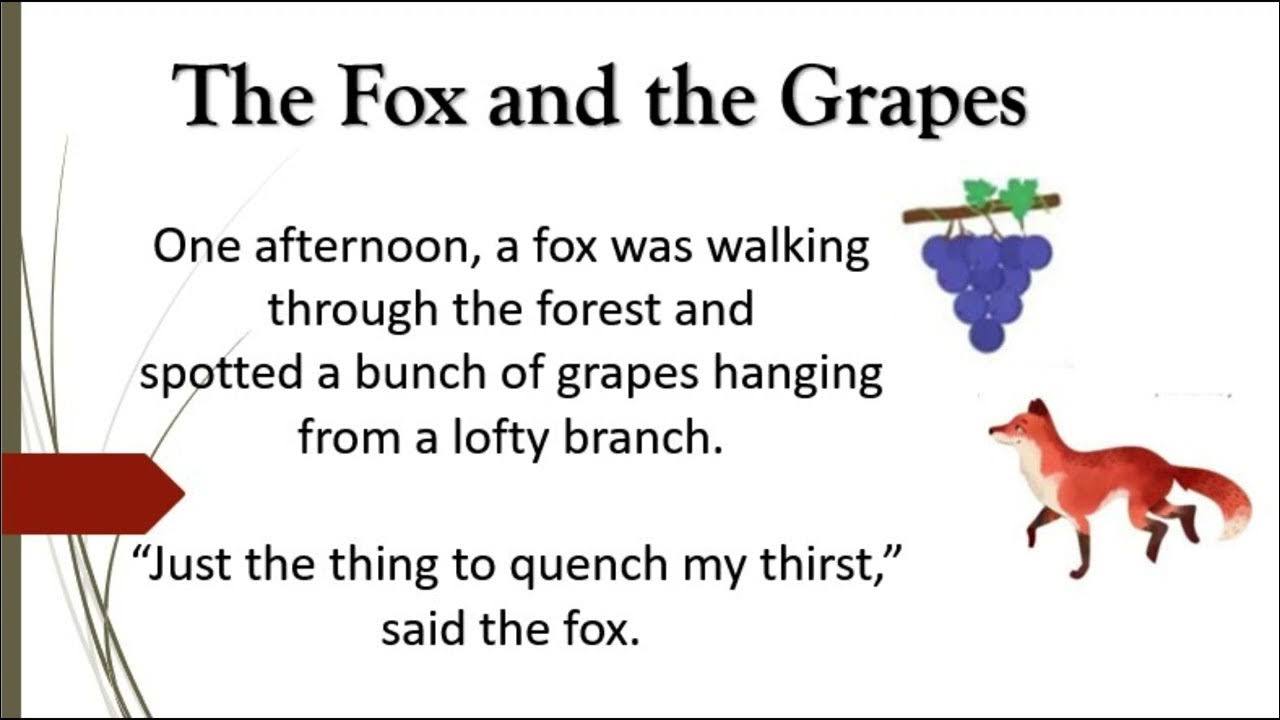 Stories with Moral Lesson | The Fox and The Grapes | Story #1 - YouTube
