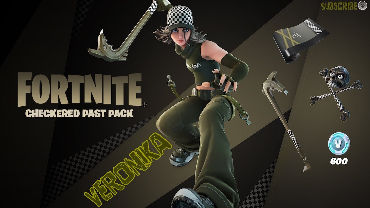 Checkered Past Pack || Veronika || Showcase || 600 V-Bucks || FORTNITE ...