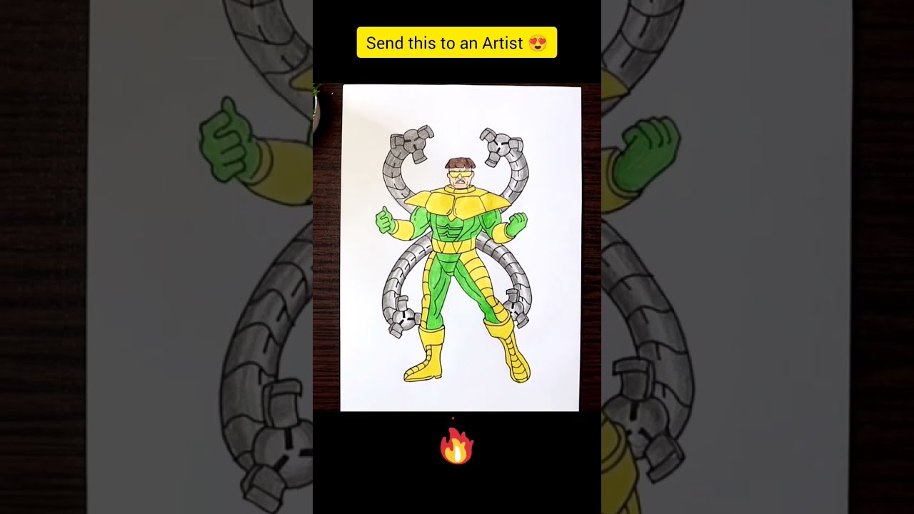 How to draw Doctor Octopus | Spiderman 2 #shorts - YouTube
