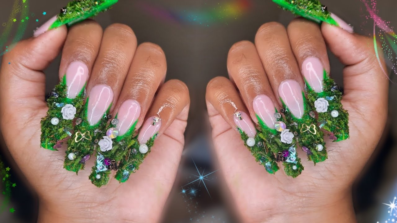 I Tried The Trendy Garden 🌺 Moss Gel X Nail Art 😍 - YouTube