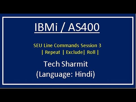 IBMi (AS400) - SEU Line Commands - 3 in Hindi | as400 tutorial for beginners in Hindi | RPGLE # ...