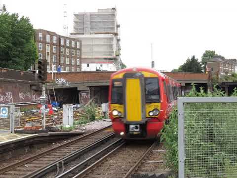 Southern Class 387 208-387 211-387 213 pass Clapham Junction for London ...