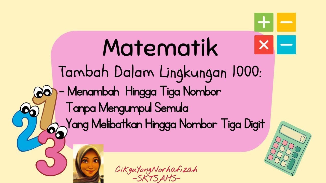 Tambah Dalam Lingkungan 1000: Menambah Tiga Nombor Melibatkan Sehingga ...