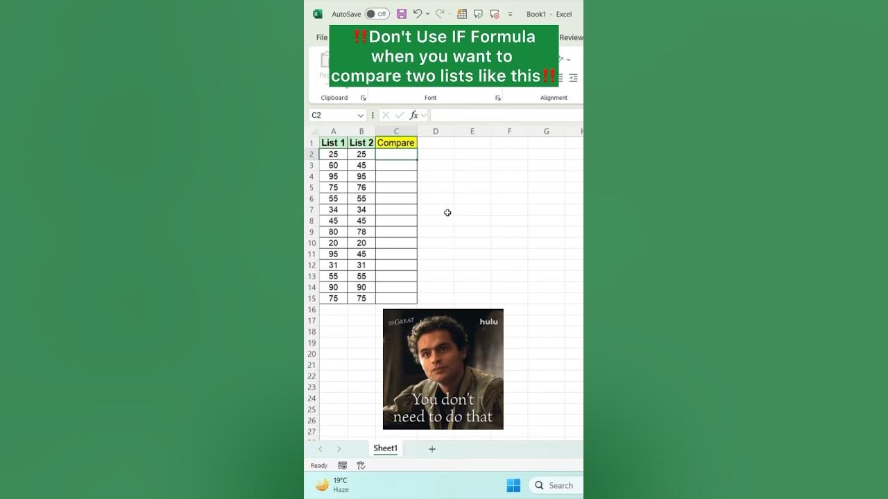 Don T Use If Formula In Excel‼️instead Use Most Easy Trick😎 Excel Exceltips Shorts