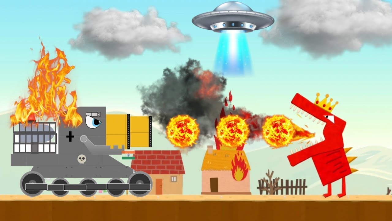 Labo Brick Tank Meriam Super Warna Kuning Melawan Raja Naga Merah - YouTube