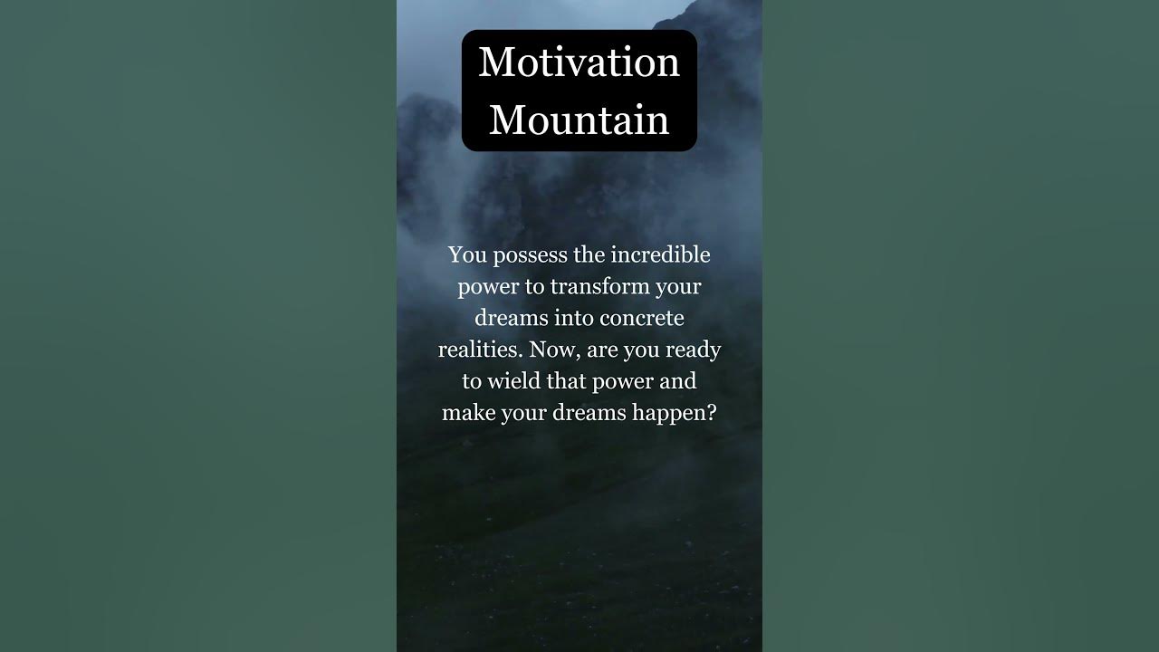 Motivation Mountain Daily Quotes - YouTube