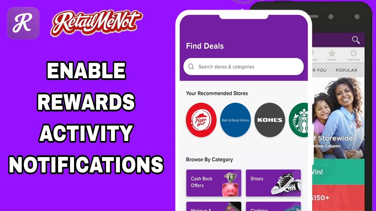 How To Enable Rewards Activity Notifications On RetailMeNot App - YouTube