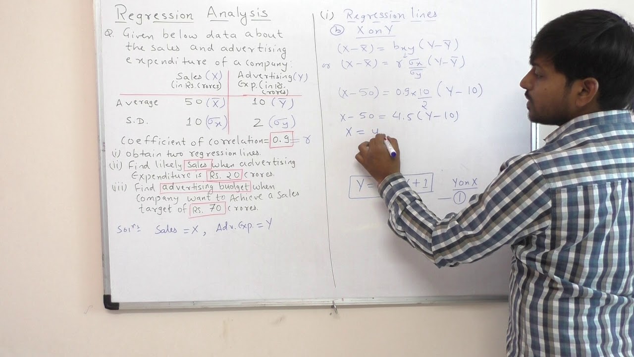 Regression Analysis 03 | To Find Regression Lines when All Data Are ...
