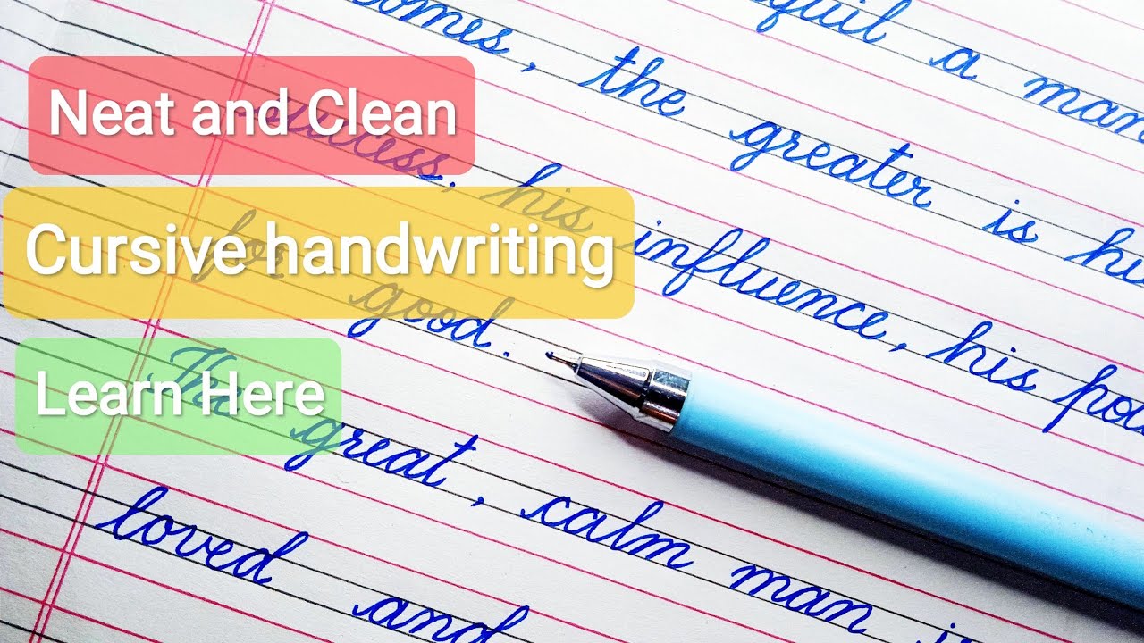Neat And Clean Cursive Handwriting| Handwriting Kaise Sudharen ...