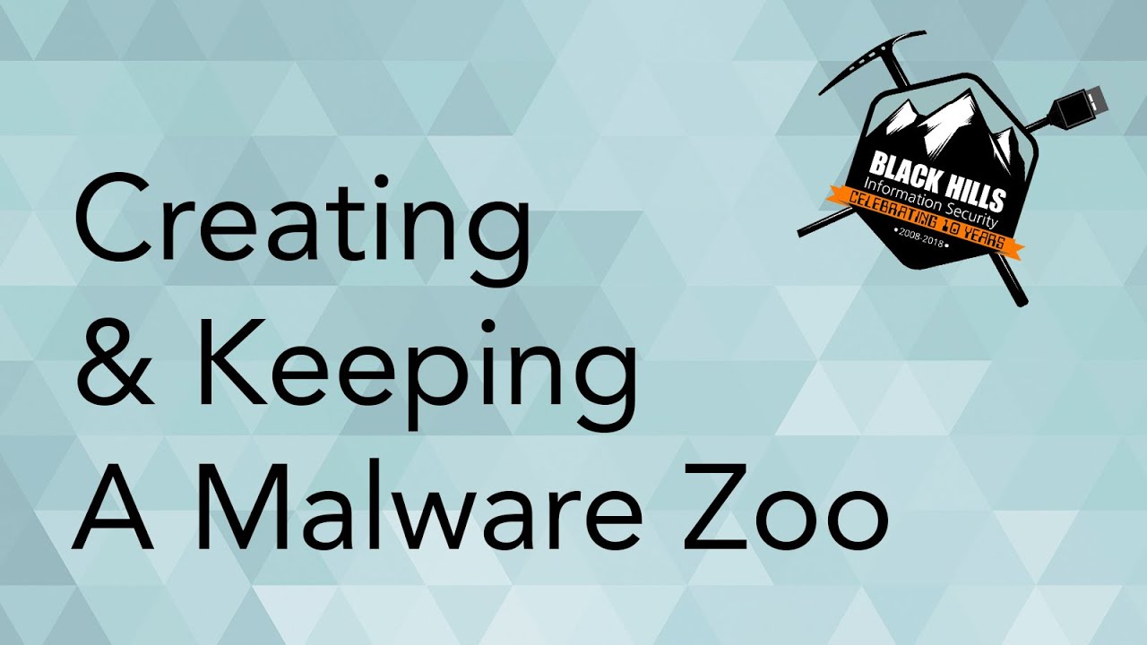 Creating and Keeping a Malware Zoo - YouTube
