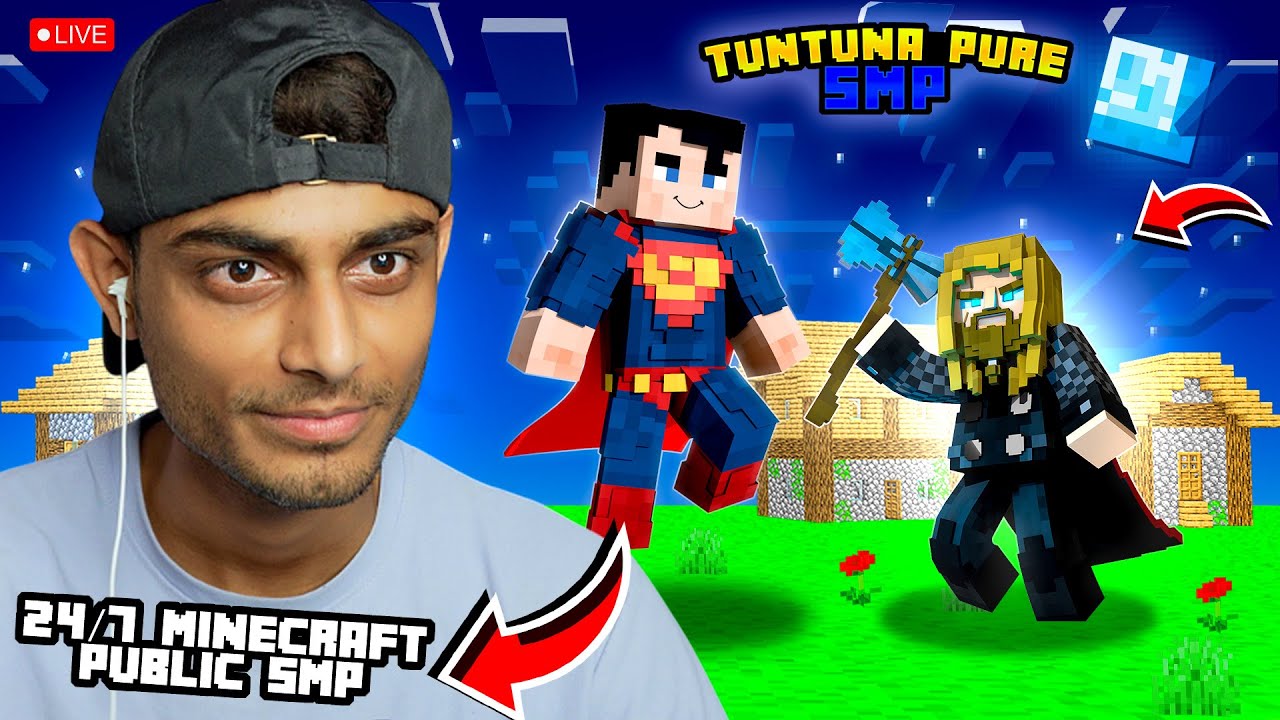 🔴24/7 Minecraft PUBLIC SMP LIVE (DAY4) || JAVA +BEDROCK/PE || #minecraft #minecraftsmp #smp ...