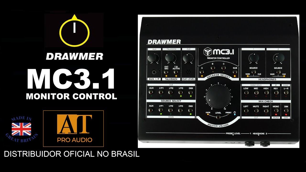 DRAWMER MC3.1 MONITOR CONTROL - AT PROAUDIO BRAZIL - YouTube