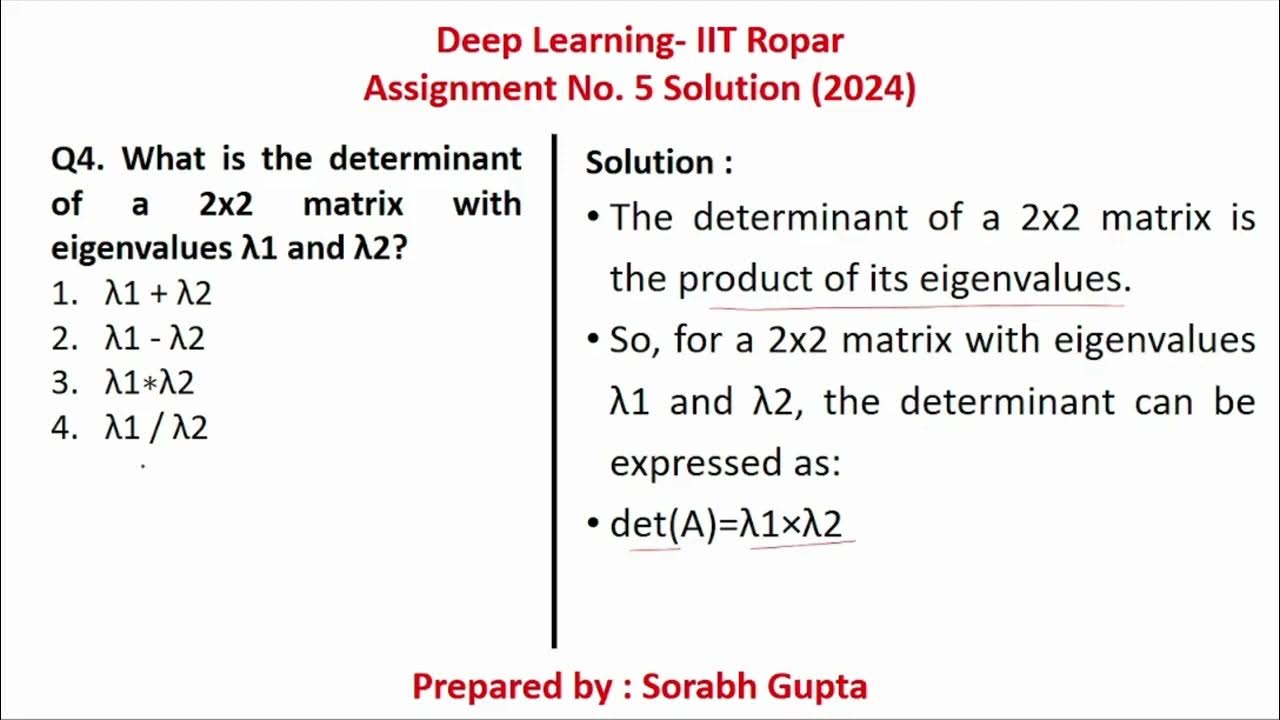 NPTEL-Deep Learning (IIT Ropar)- Assignment 5 Solution (2024) - YouTube