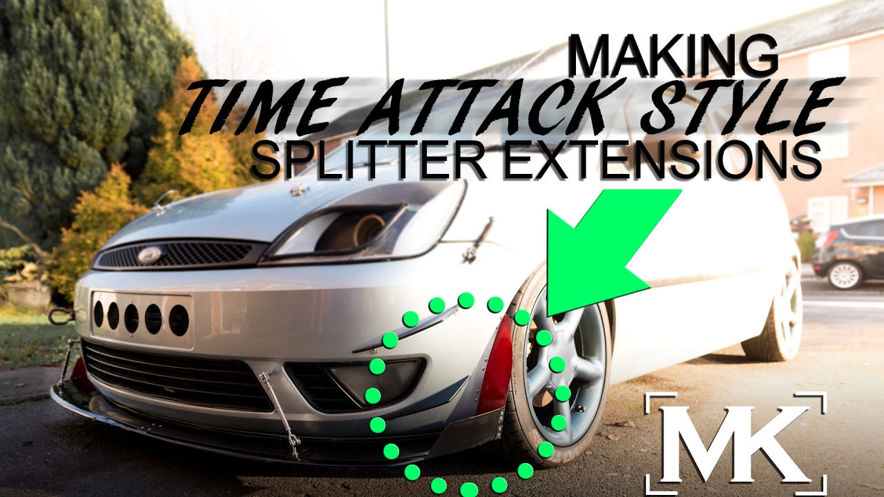 Making Time Attack Style Splitter Extensions. Ford Fiesta MK6 - YouTube