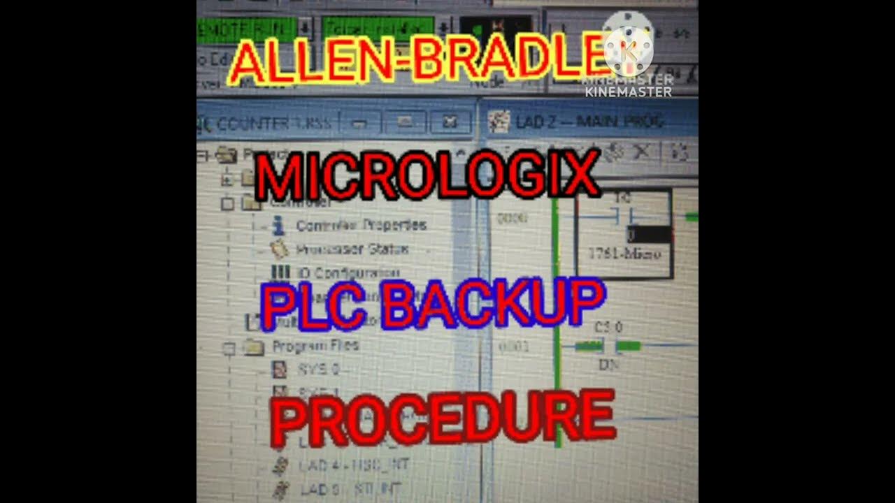 allen-bradley micrologix plc program backup procedure - YouTube