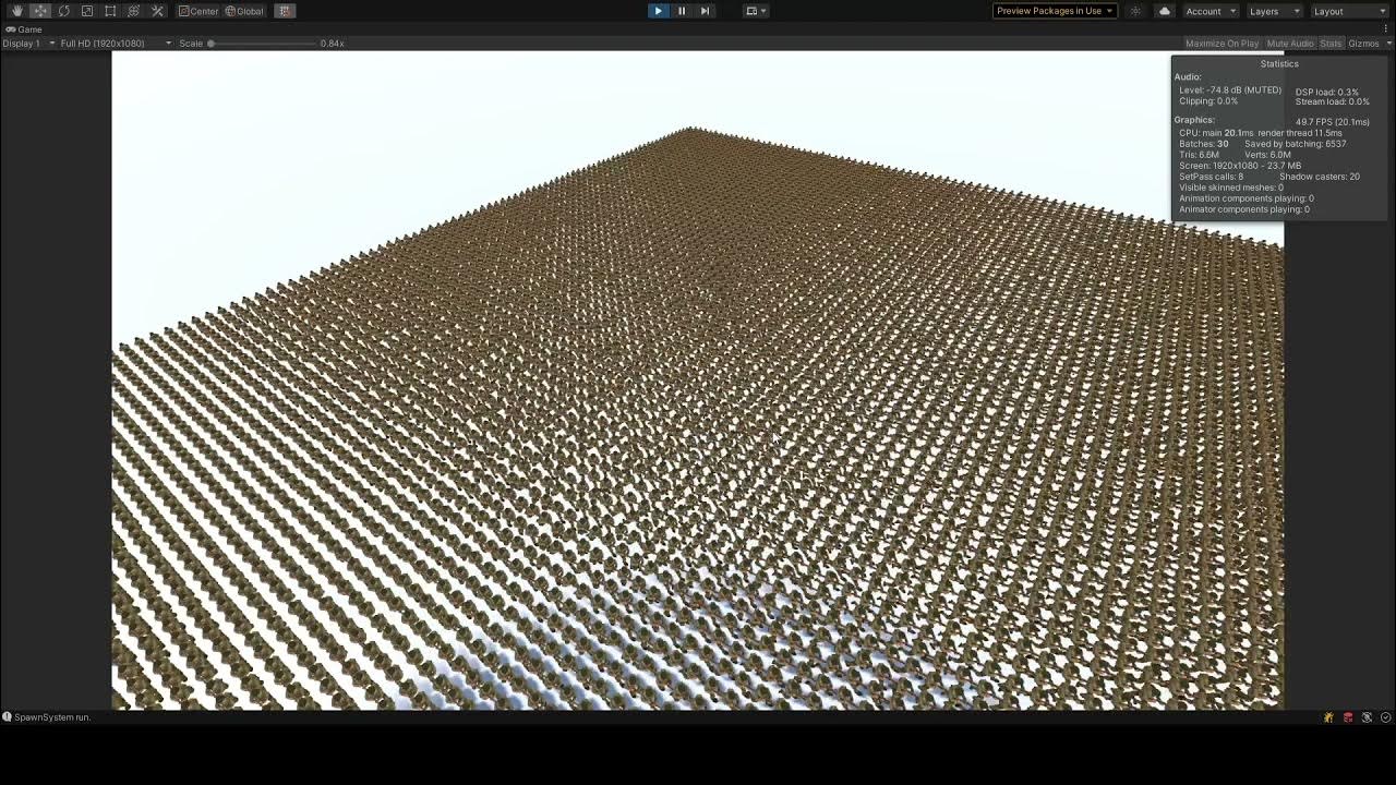 Unity Dots Animator and Skinning on GPU - 10k Units - YouTube