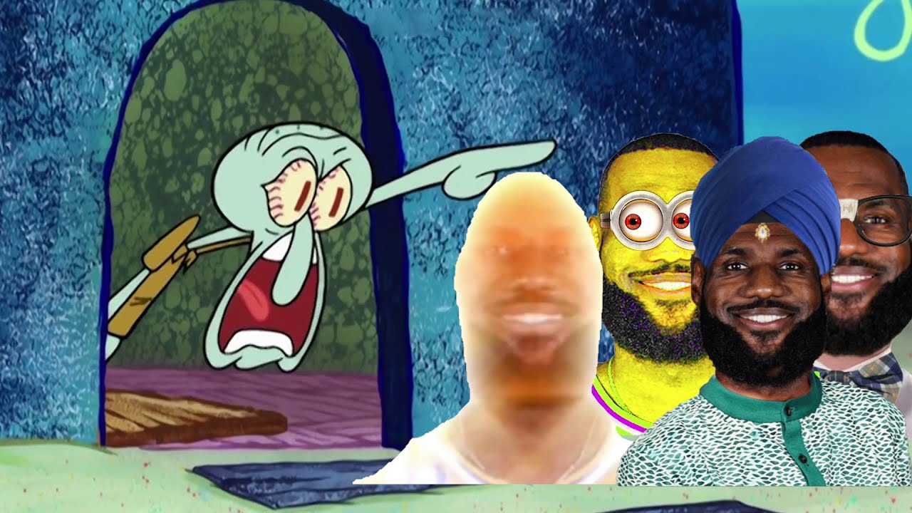 Squidward kicks out every You are my sunshine lebron james - YouTube