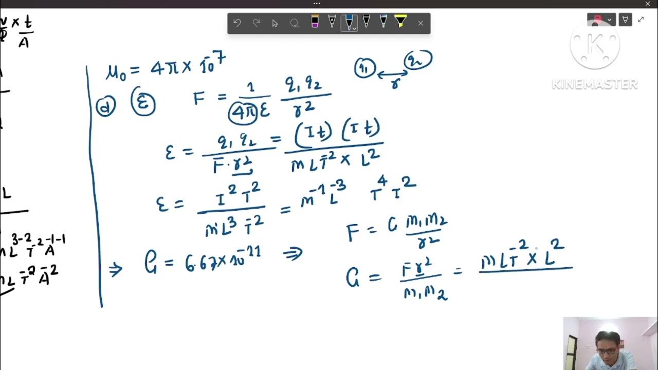 Chapter -1 (Unit, Dimension and Errors), Topic -2 (Dimensional Analysis and Its Application Part ...