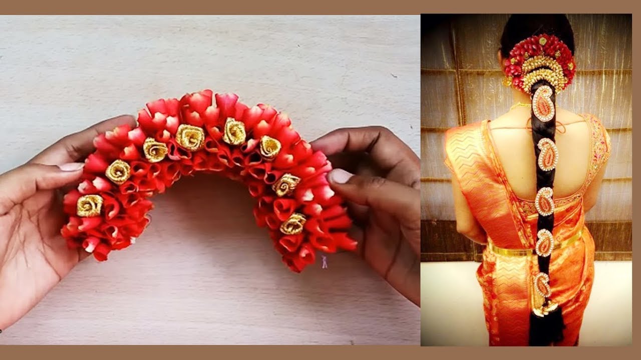 Rose Petals Bridal Jadai Veni Making How To Make Rose Petals Garland YouTube Rose Petals Bridal Jadai Veni Making How To Make Rose Petals Garland YouTube