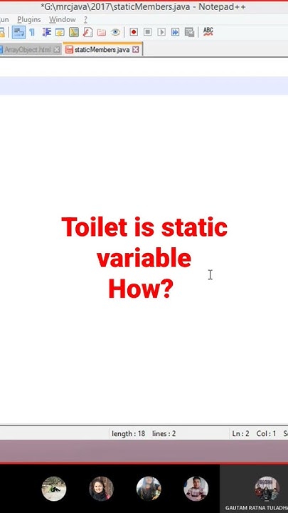 What is static variable? #ipc #indra #static #java #example - YouTube