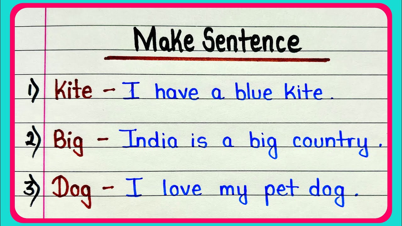 Make sentence//Make a sentence in english//Sentence making//How to make ...